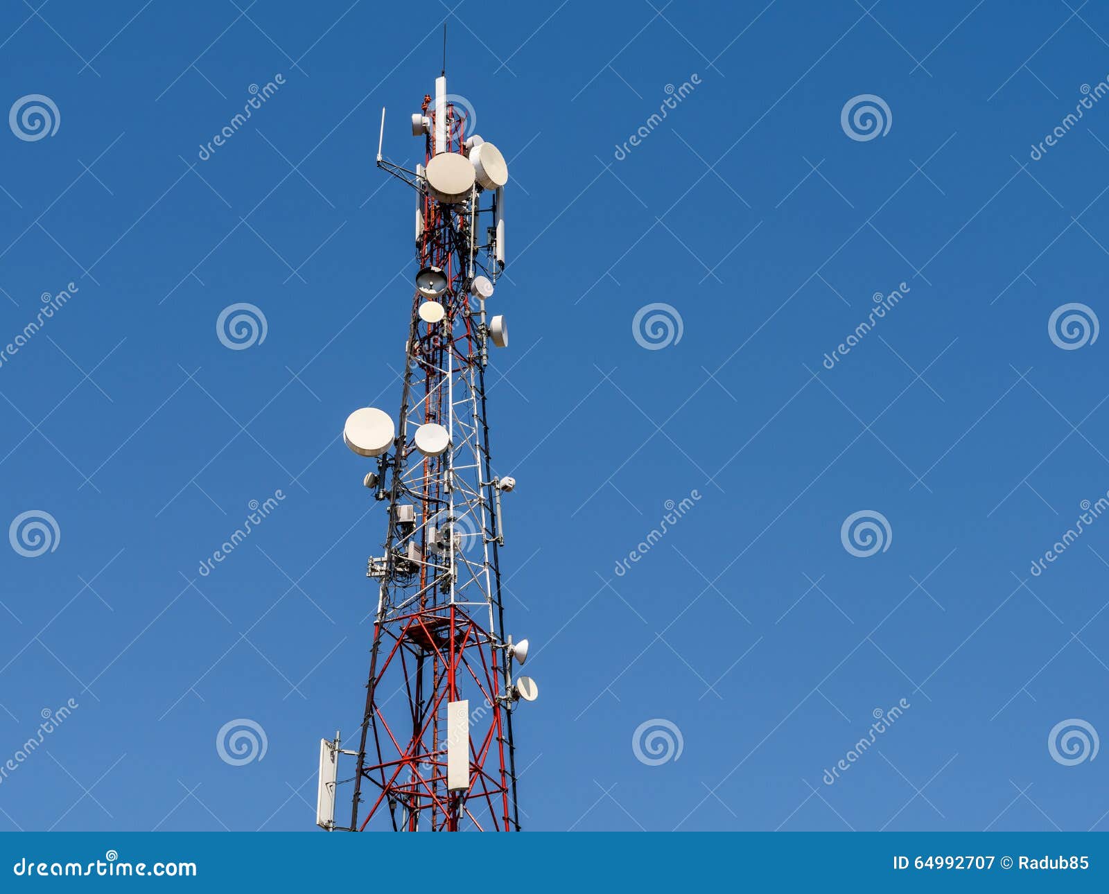 Broadcast Satellite Antenna Tower Stock Image - Image of ...