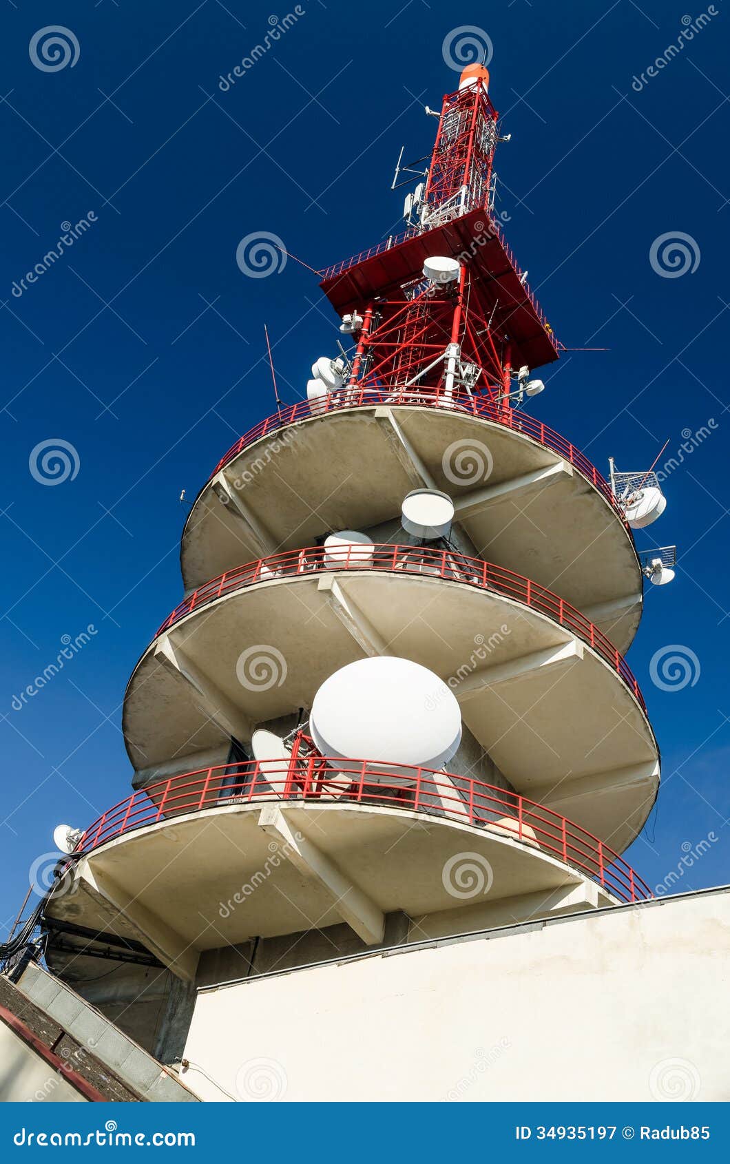 Broadcast Satellite Large Antenna Stock Image - Image of astronomy ...