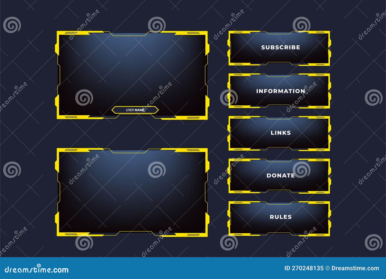 Broadcast Screen Interface Design with Button Elements for Live ...