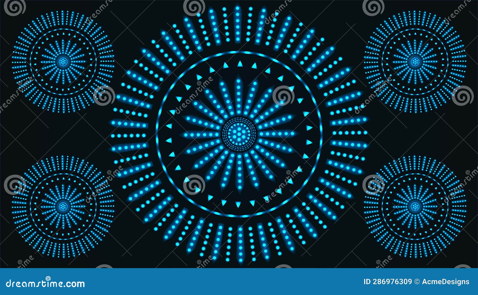 Broadcast Spinning Hi-Tech Blinking Illuminated Patterns, Blue, Events ...