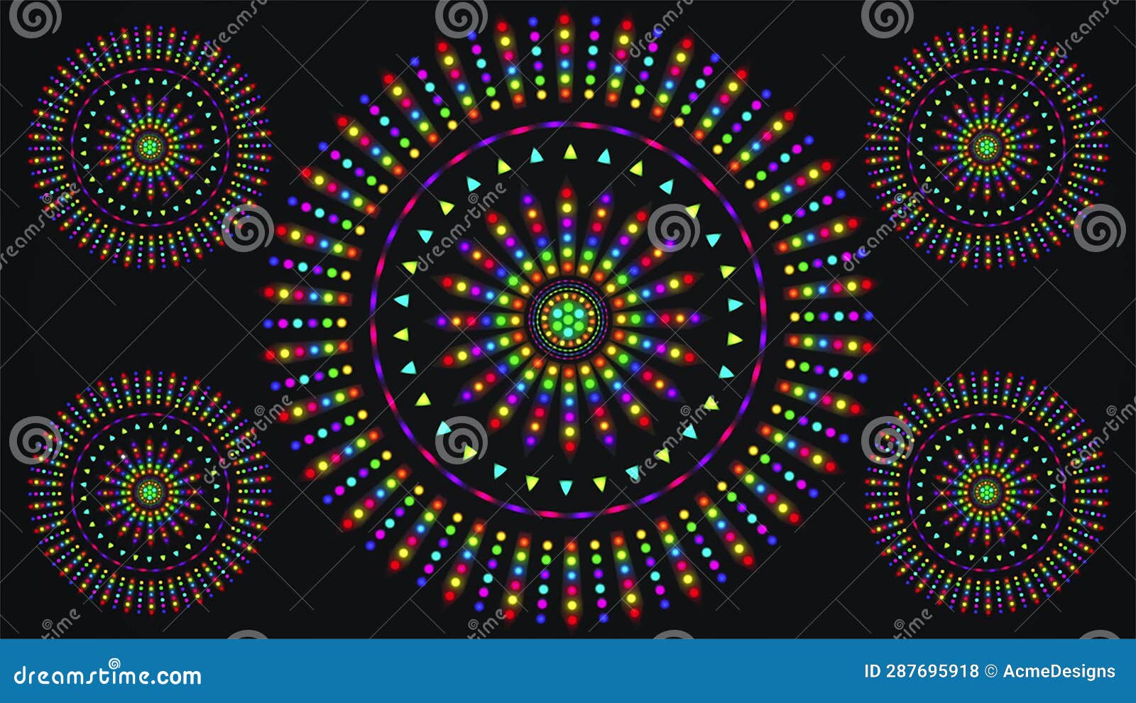 Broadcast Spinning Hi-Tech Blinking Illuminated Patterns, Multi Color ...
