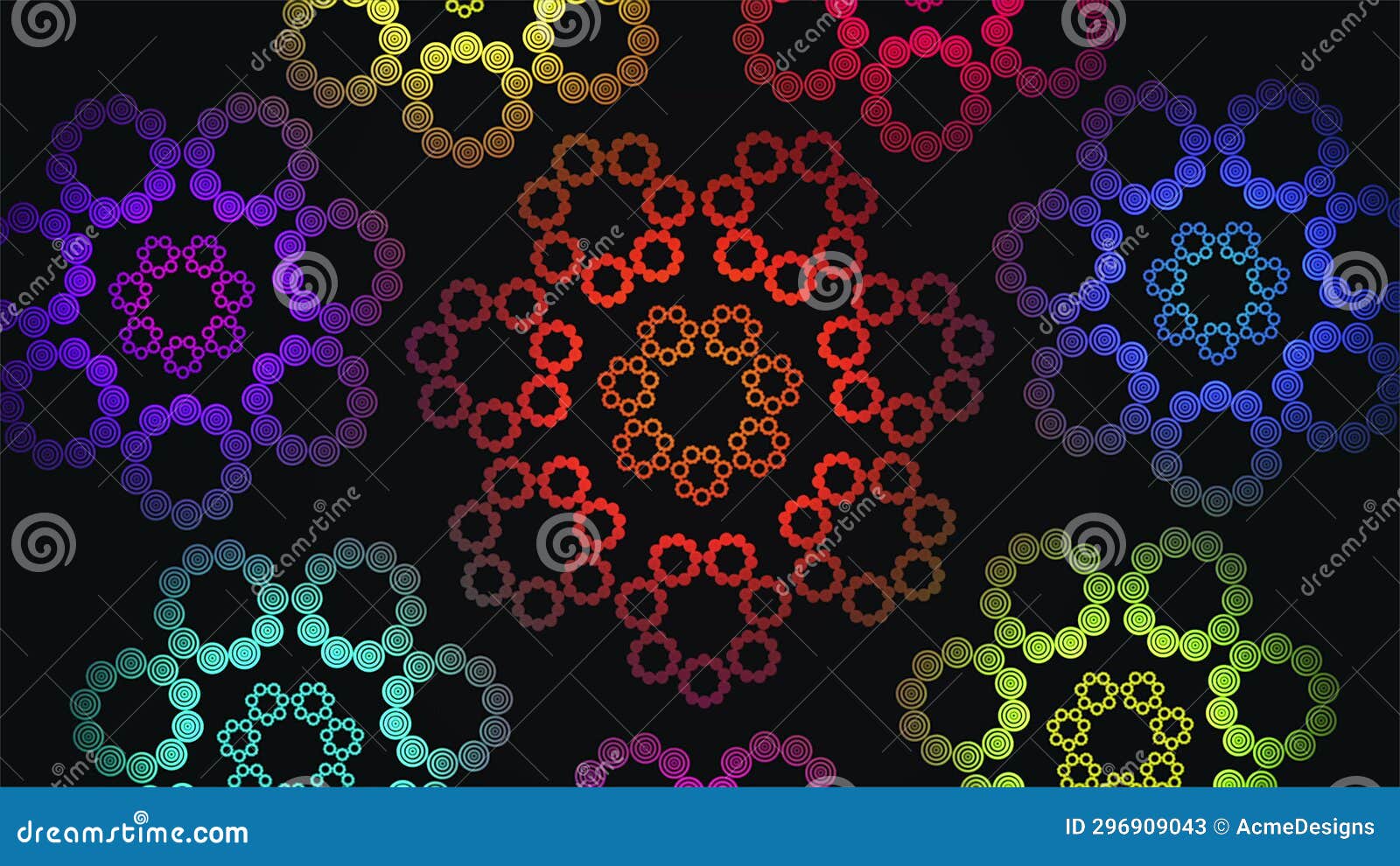 Broadcast Spinning Hi-Tech Illuminated Flower Patterns, Multi Color ...