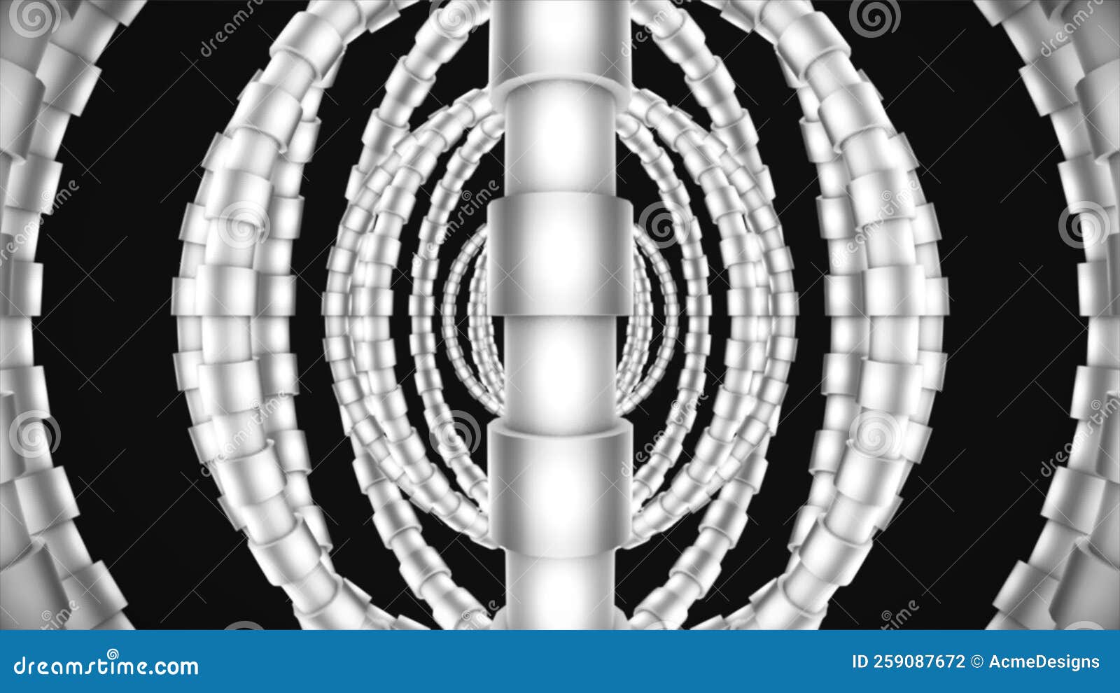 Broadcast Spinning Hi-Tech Illuminated Rings, Grayscale, Technology, 3D ...