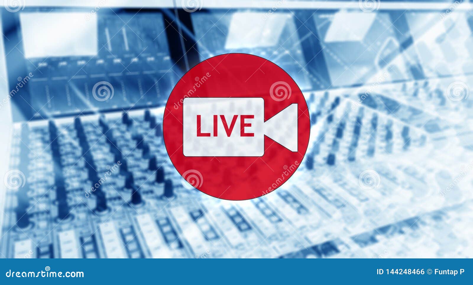 Studio Live Show, TV Camera Viewfinder, Cameraman Silhouette Stock ...