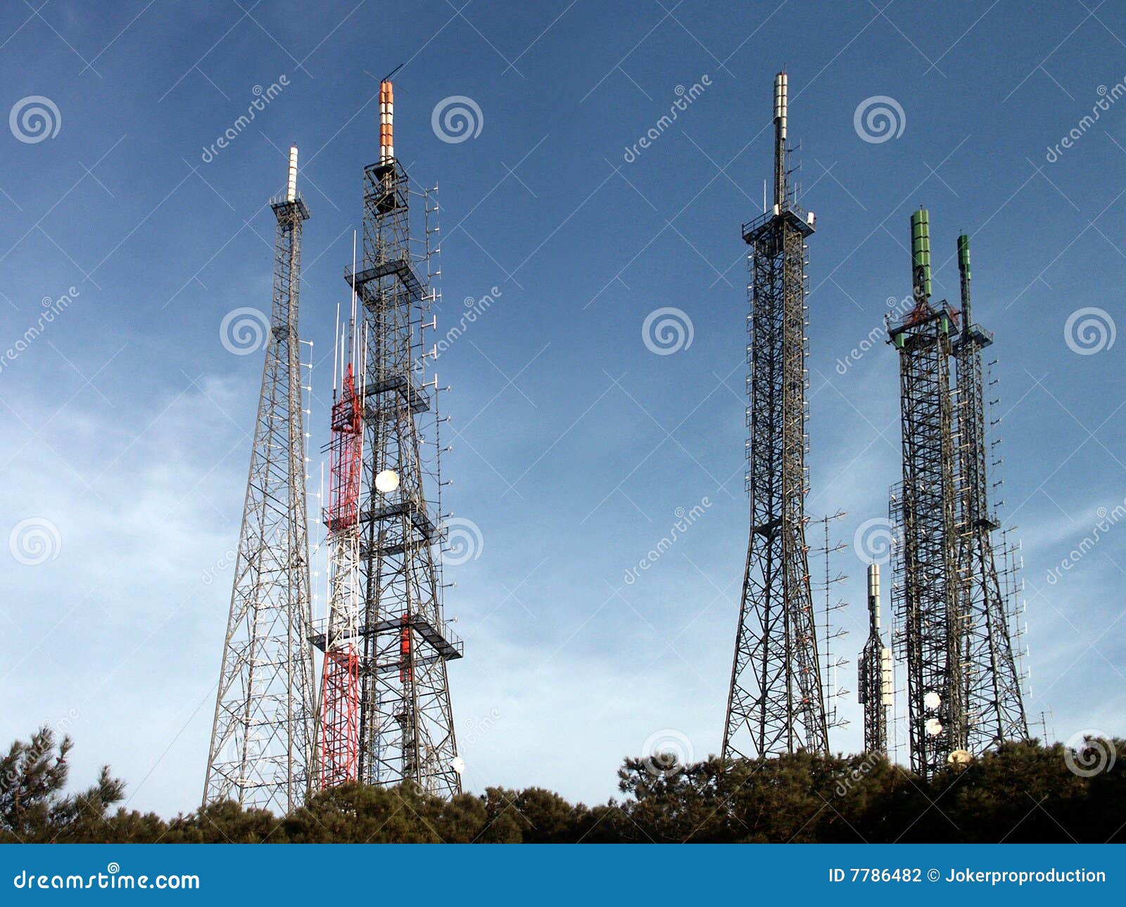 Broadcast tower stock photo. Image of mobile, steel, pylon - 7786482