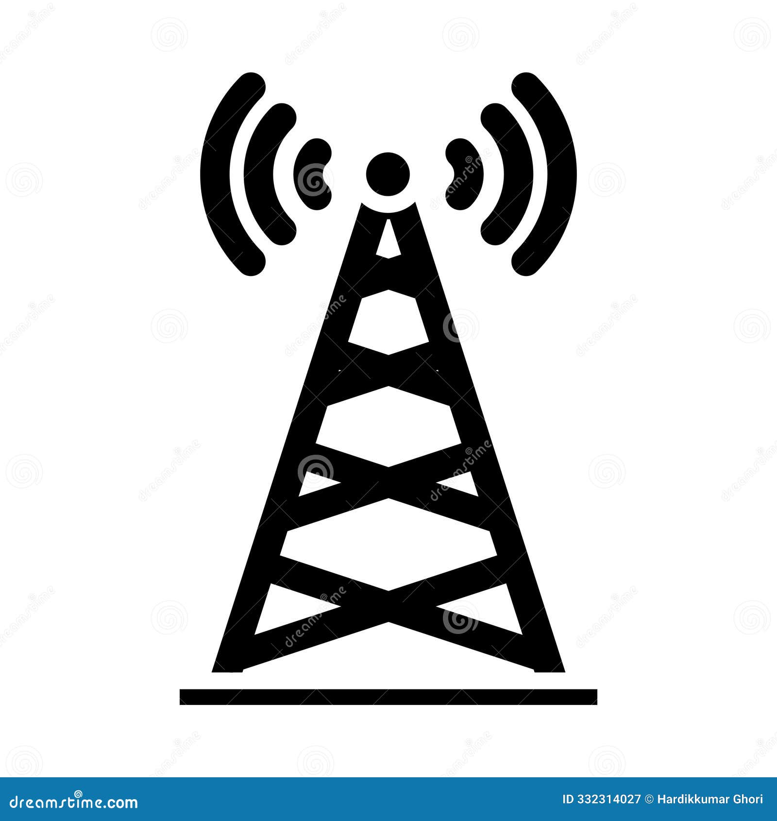 Broadcast Tower Icon Isolated on White Background Stock Vector ...