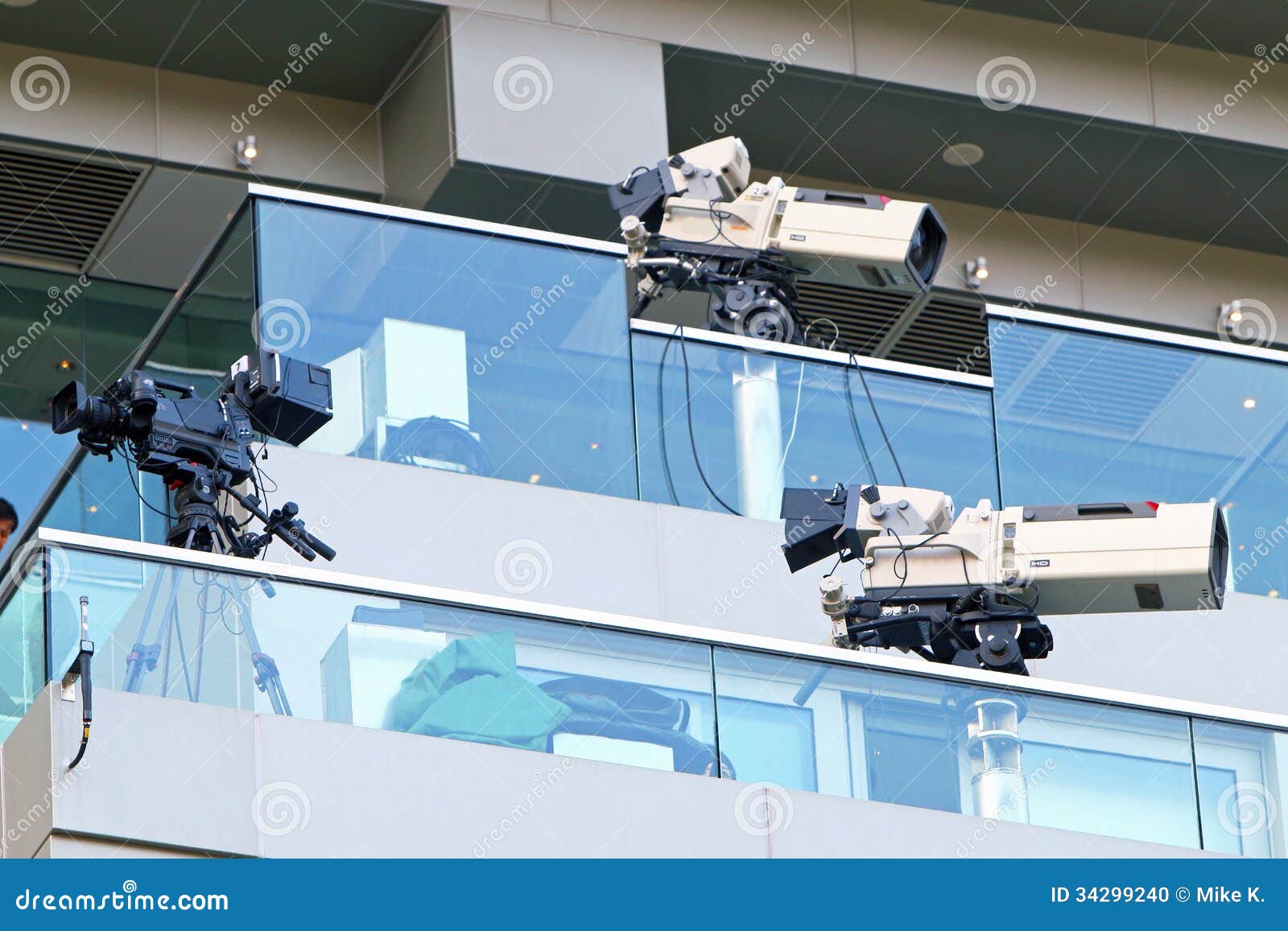 Broadcast TV Camera stock photo. Image of black, entertainment - 34299240