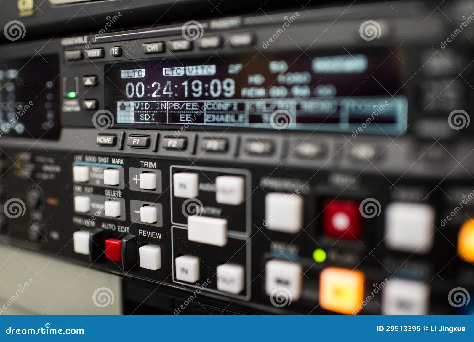 Broadcast vcr recorder stock image. Image of edit, objects - 29513395