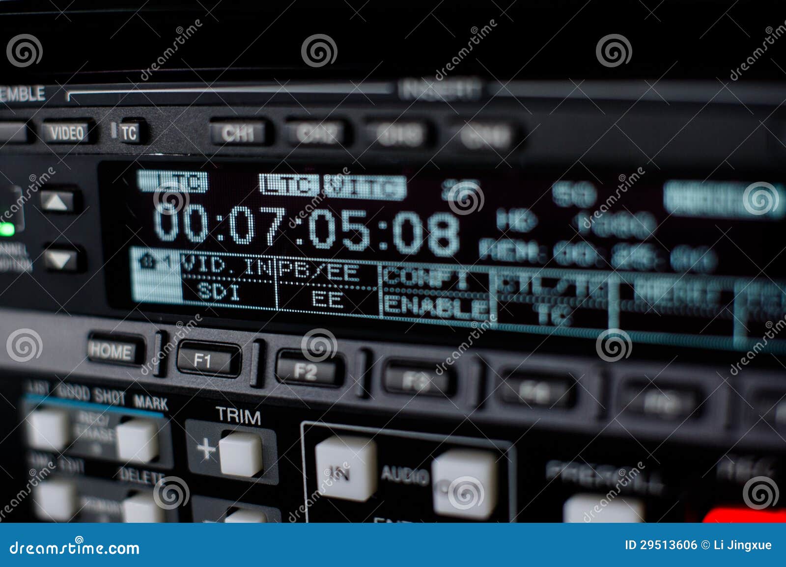 Broadcast vcr recorder stock photo. Image of buttons - 29513606