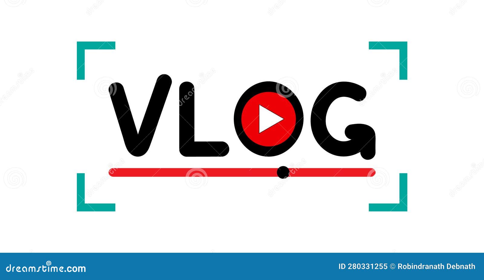 Broadcast Vlog Logo, Flat Style, Digital Vlog Logo. Flat Illustration ...