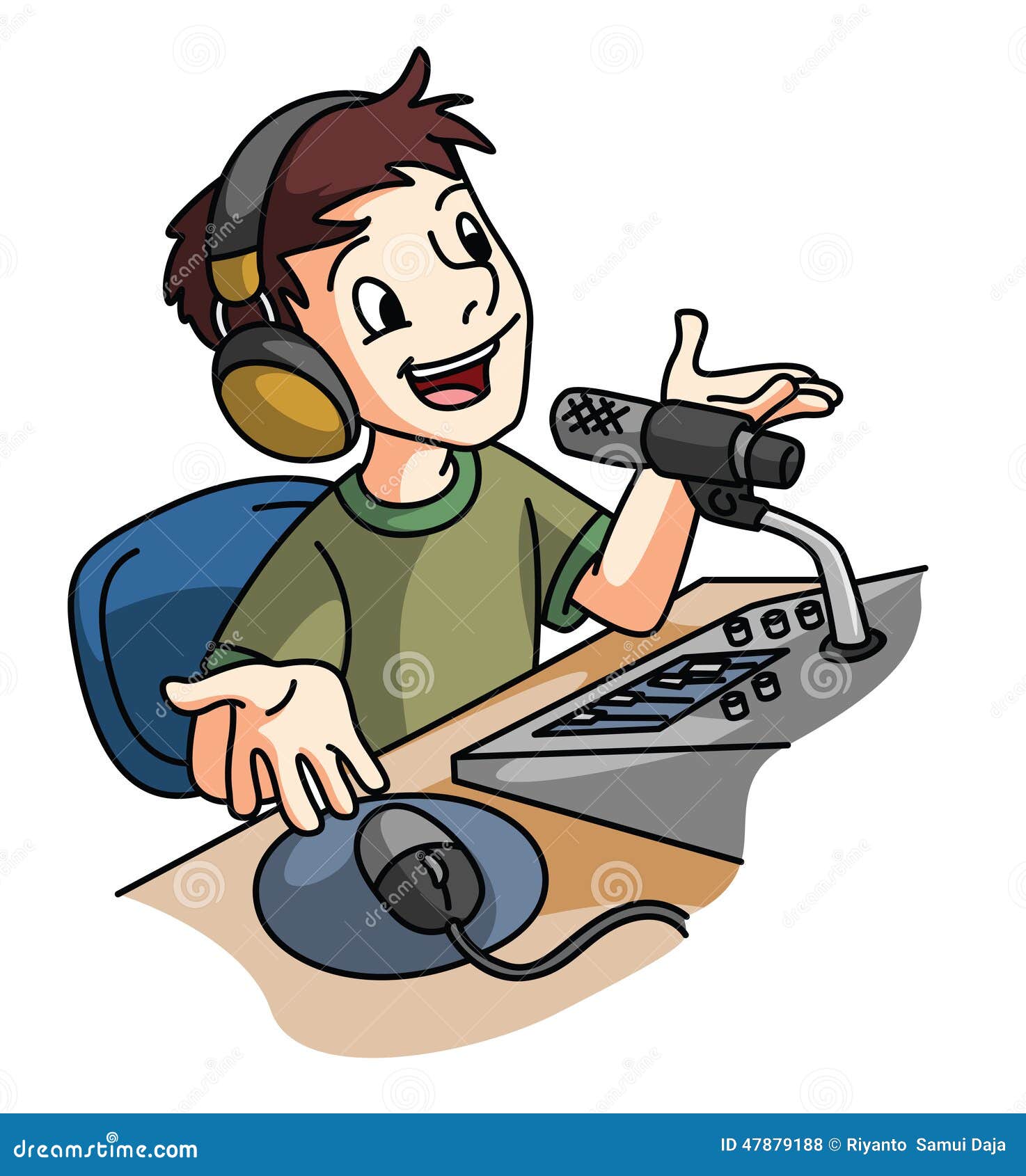 Broadcaster stock vector. Illustration of speech, phone - 47879188