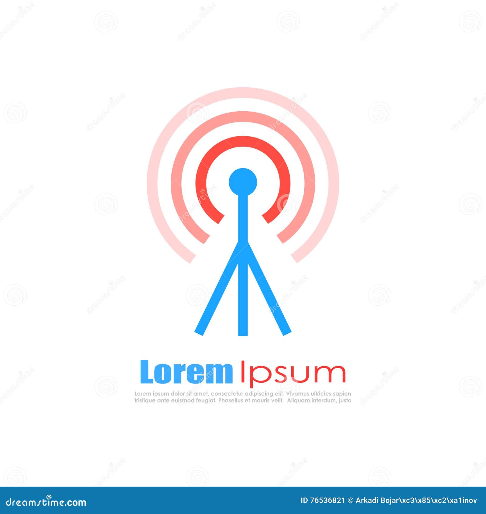 Broadcasting abstract logo stock vector. Illustration of emblem - 76536821