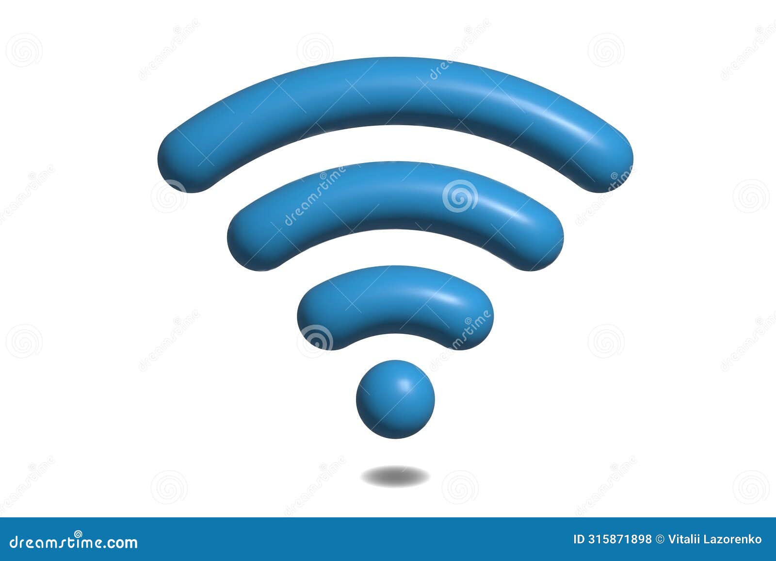 Broadcasting Area with Wi-Fi. 3d Wireless Connection and Sharing ...