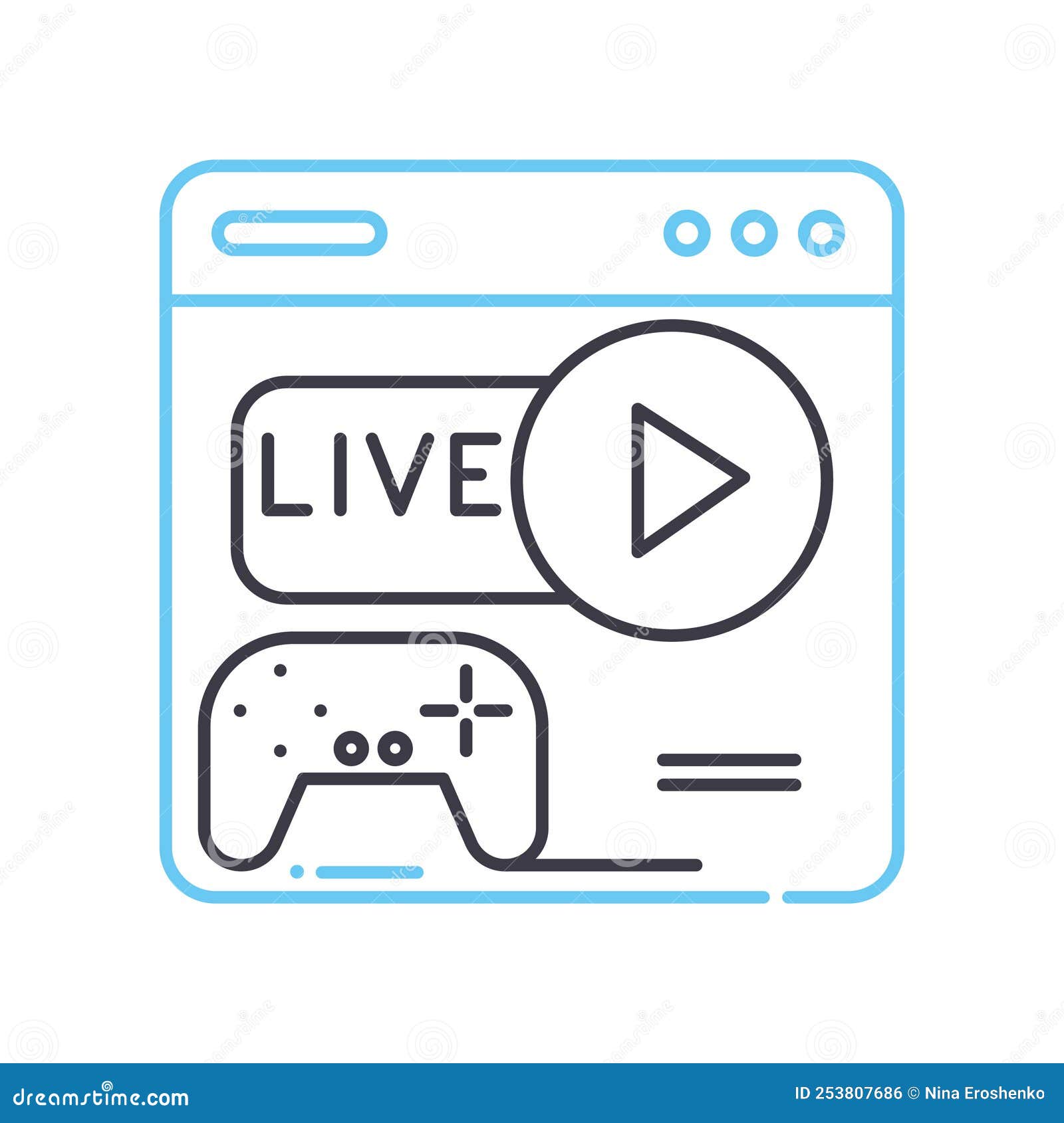 Broadcasting Line Icon, Outline Symbol, Vector Illustration, Concept ...