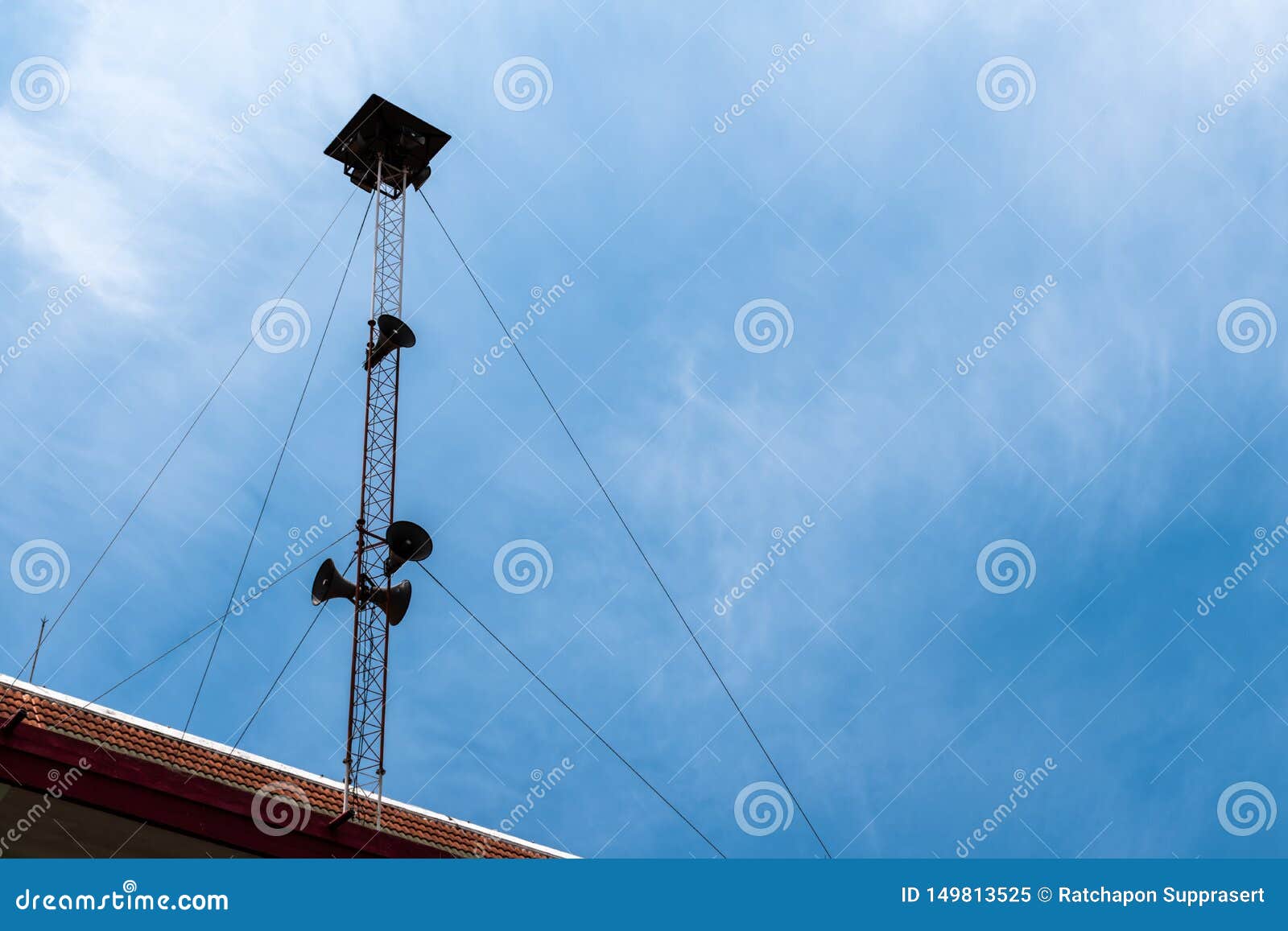 Broadcasting and Loudspeaker Tower Megaphone for Announcing in ...