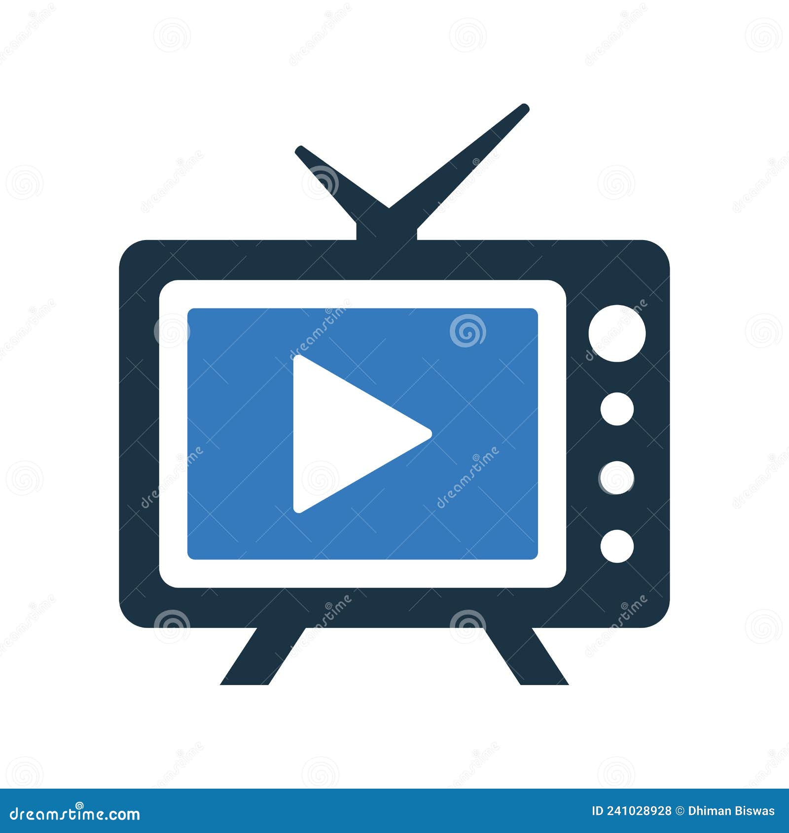 Broadcasting, Media Icon. Simple Editable Vector Design Isolated on a ...