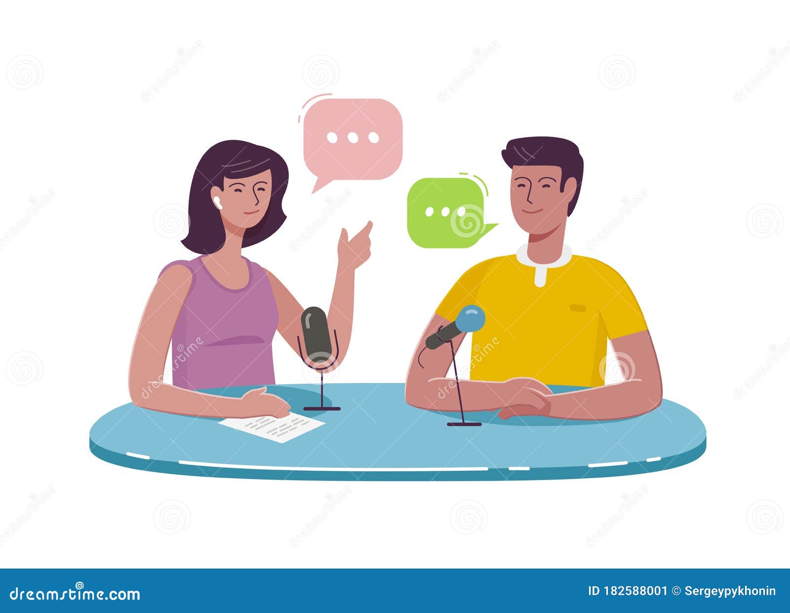 Men Talking Interview Cartoon Vector | CartoonDealer.com #29725479