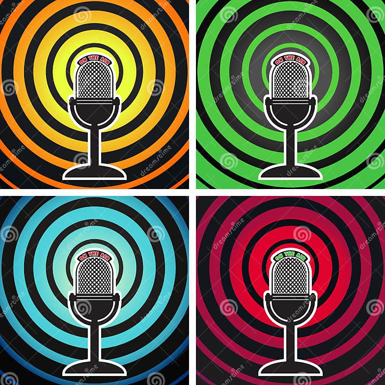 Broadcasting posters stock vector. Illustration of advertising - 10779962