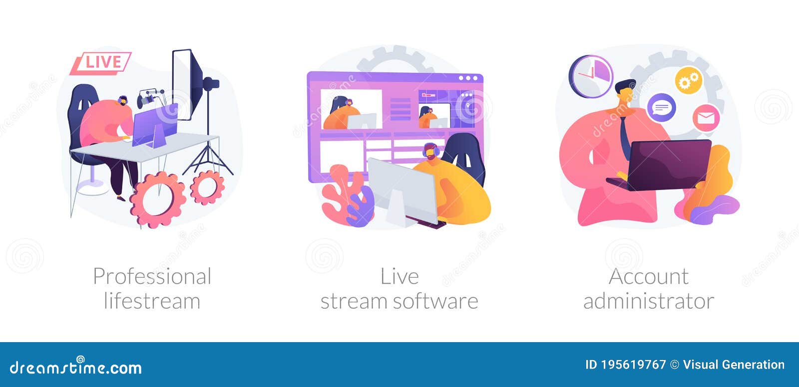 Broadcasting Service Abstract Concept Vector Illustrations. Stock ...