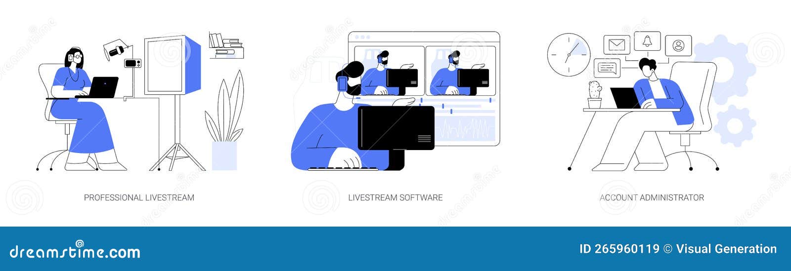 Broadcasting Service Abstract Concept Vector Illustrations. Stock ...