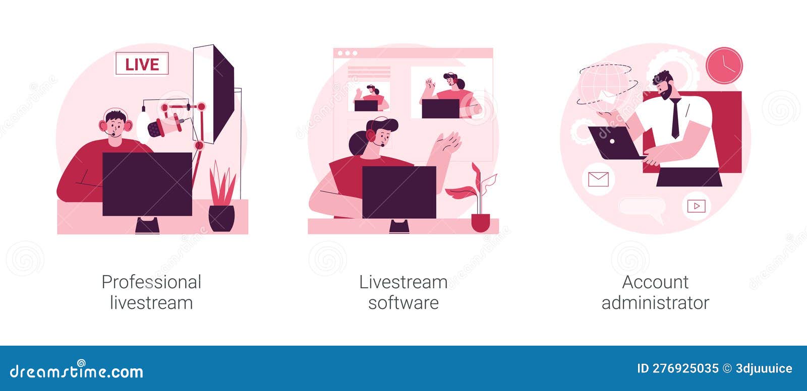 Broadcasting Service Abstract Concept Vector Illustrations. Stock ...