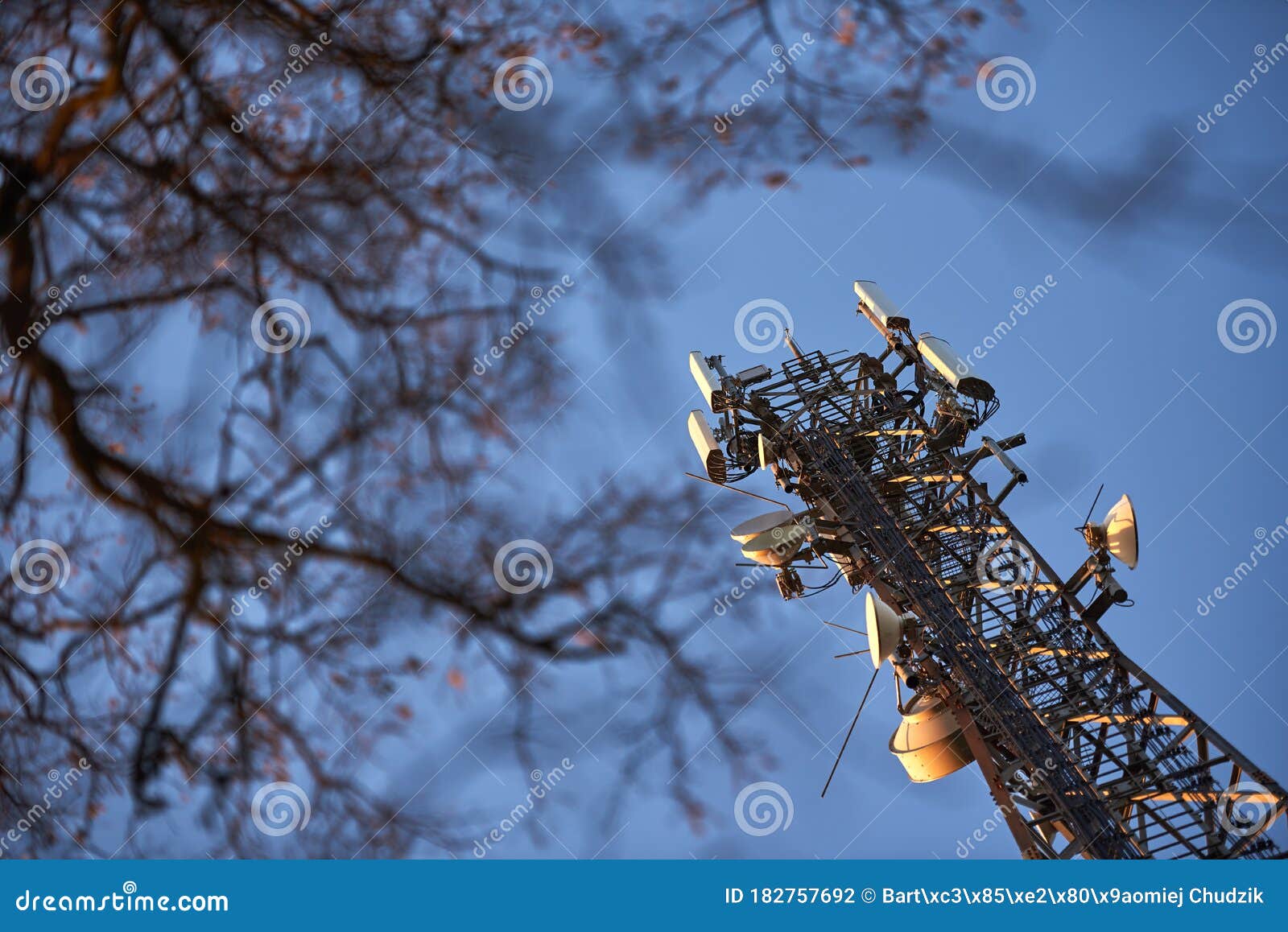 A Base Transceiver Station BTS Stock Photo - Image of branches ...