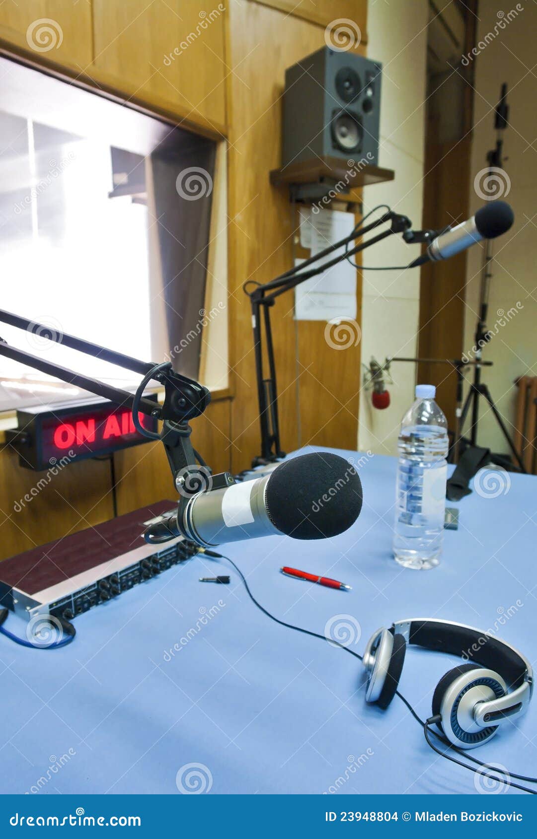 Broadcasting studio stock photo. Image of talk, speaker - 23948804