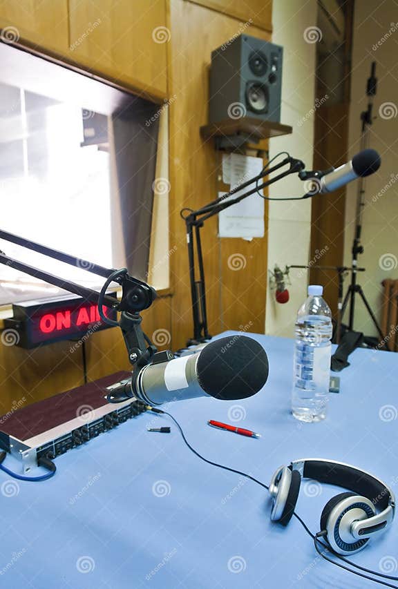 Broadcasting studio stock photo. Image of talk, speaker - 23948804