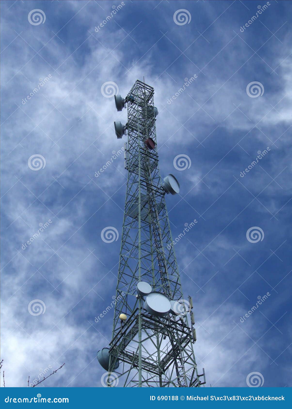 Broadcasting tower stock photo. Image of blue, television - 690188