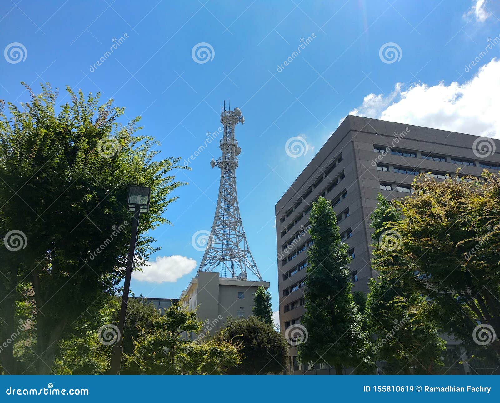 A Broadcasting Tower stock image. Image of broadcasting - 155810619