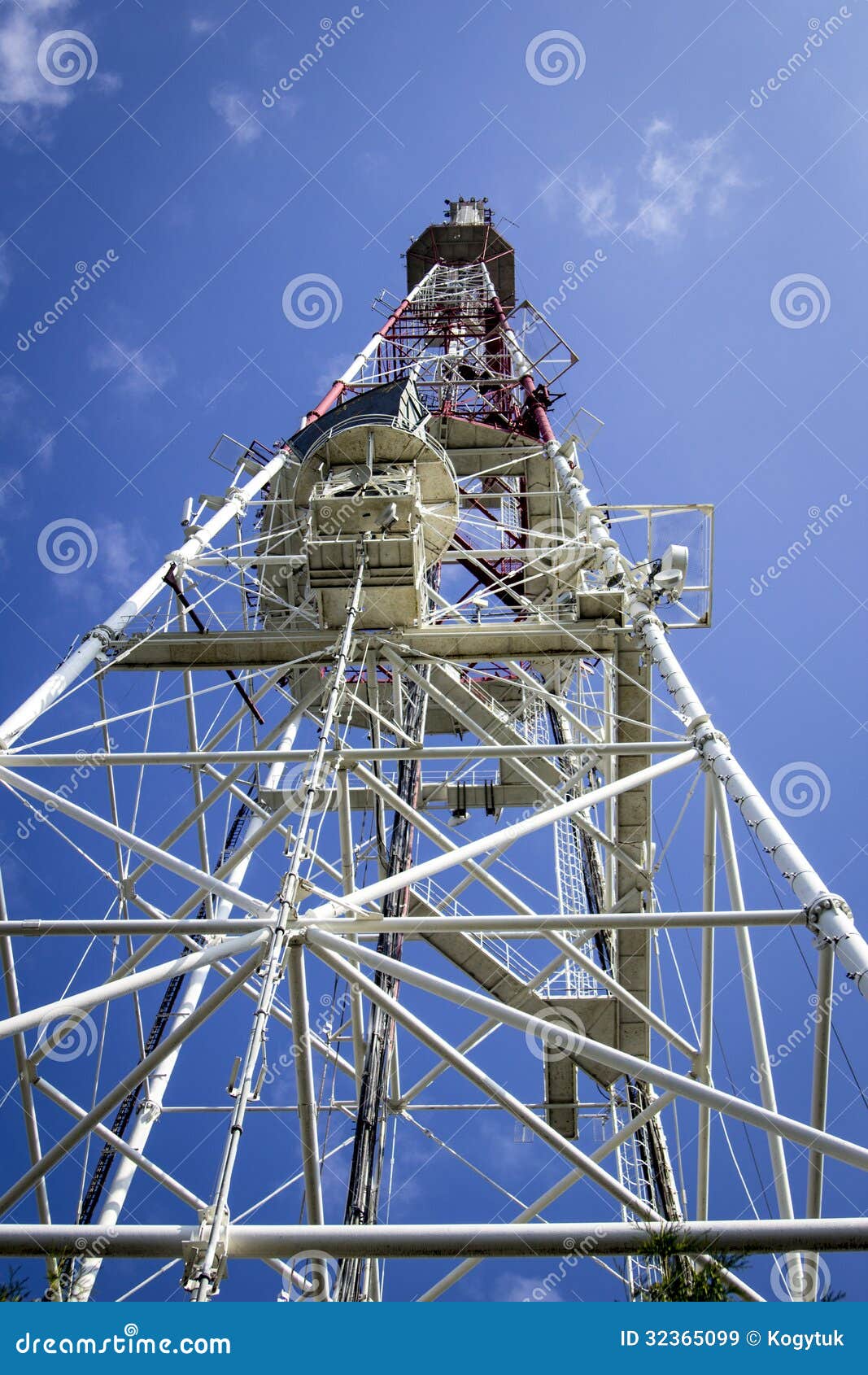 Broadcasting tower stock image. Image of surveillance - 32365099