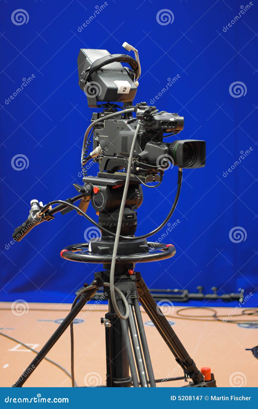 Broadcasting TV Camera stock image. Image of studio, tripod - 5208147