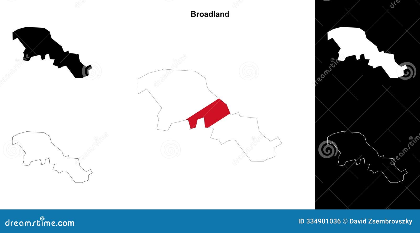 Broadland outline map stock vector. Illustration of territory - 334901036