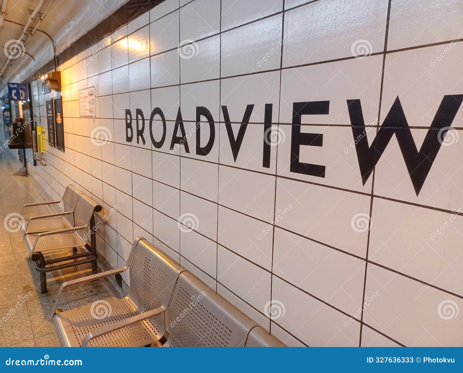 Broadview Subway Station Interior View Editorial Stock Photo - Image of ...