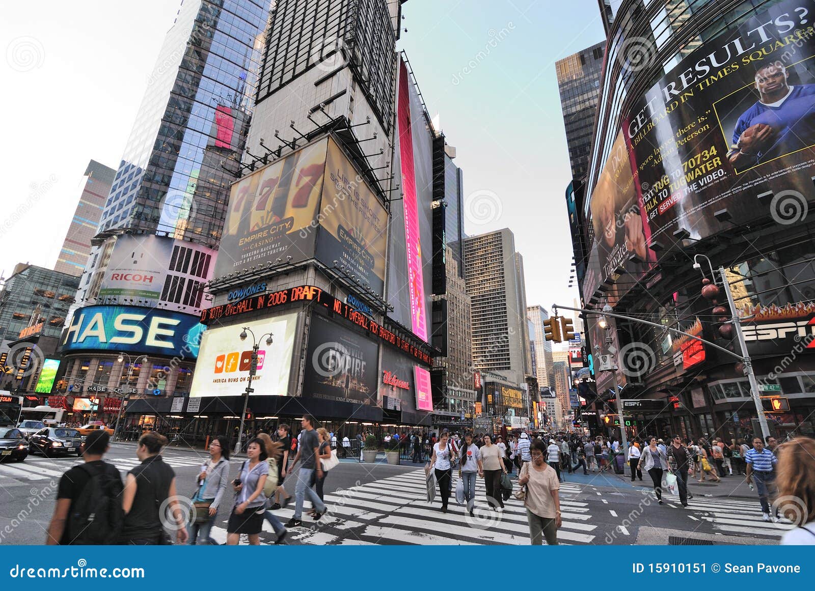 Broadway and 42nd Street Intersection Editorial Photo - Image of ...