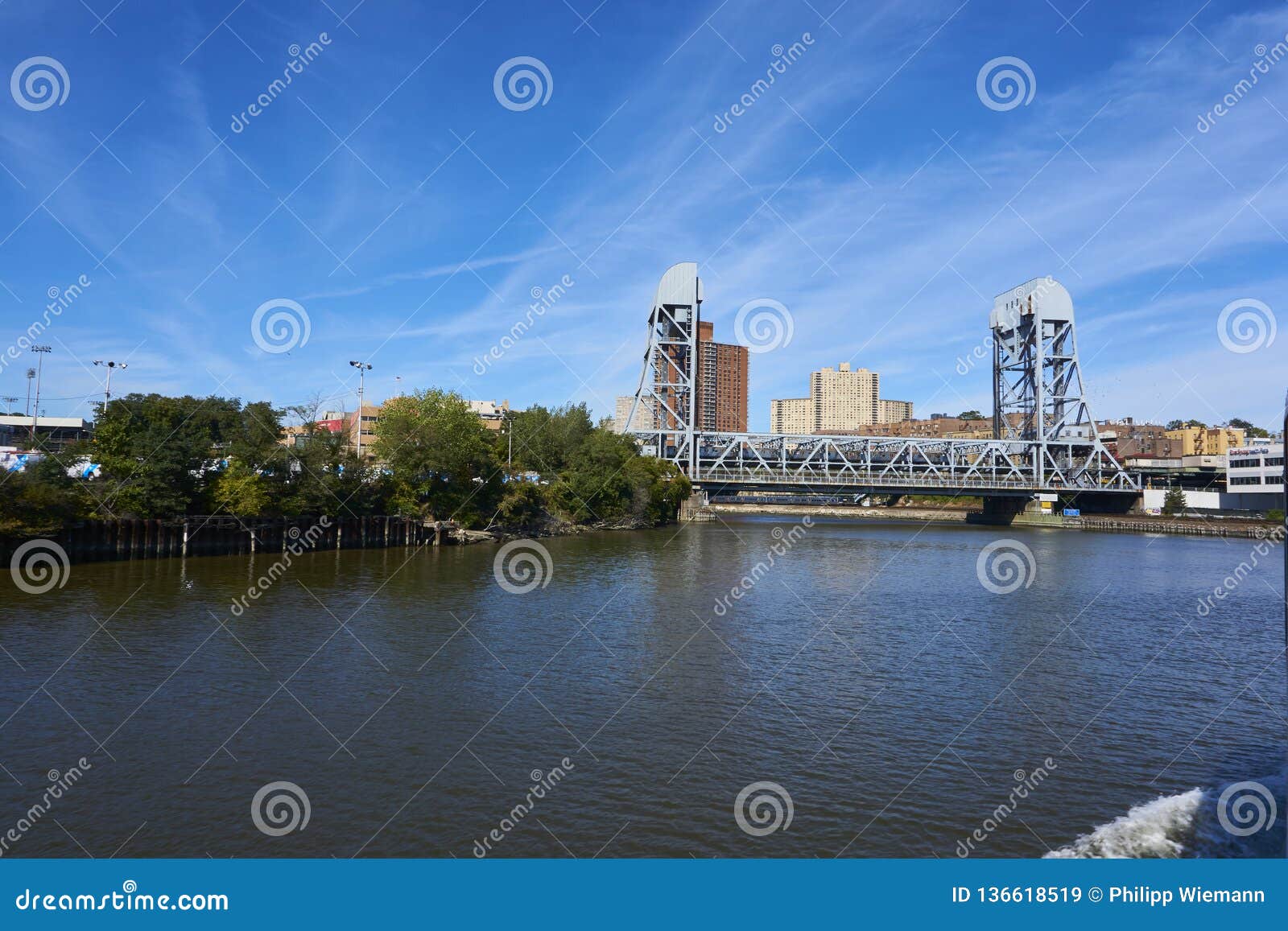 The Broadway Bridge in New York Stock Image - Image of hudson, bridge ...
