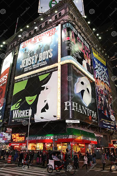 Broadway Show Advertisements Editorial Photo - Image of cabs, show ...