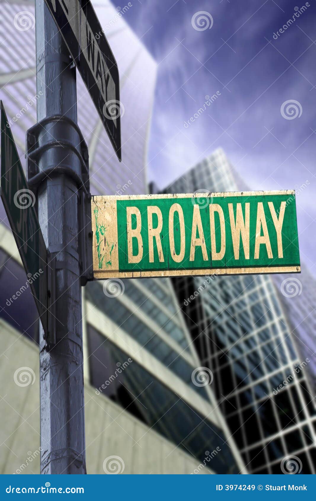 Broadway sign stock image. Image of height, road, lines - 3974249
