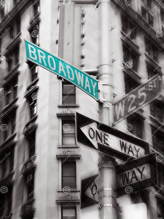 Broadway sign stock image. Image of symbol, sign, destination - 8042915