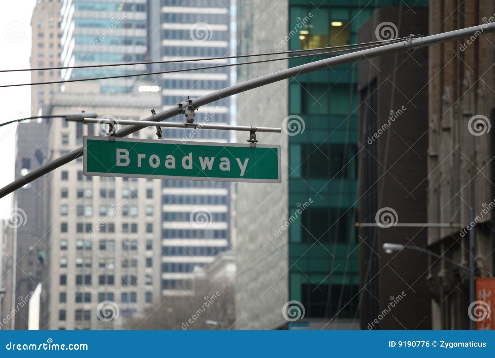 Broadway Sign in Manhattan, New York Stock Photo - Image of business ...
