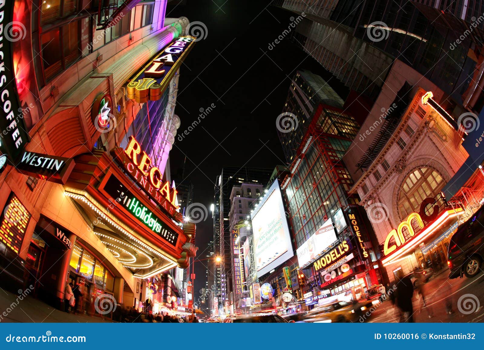 Broadway street, New York editorial photo. Image of never - 10260016