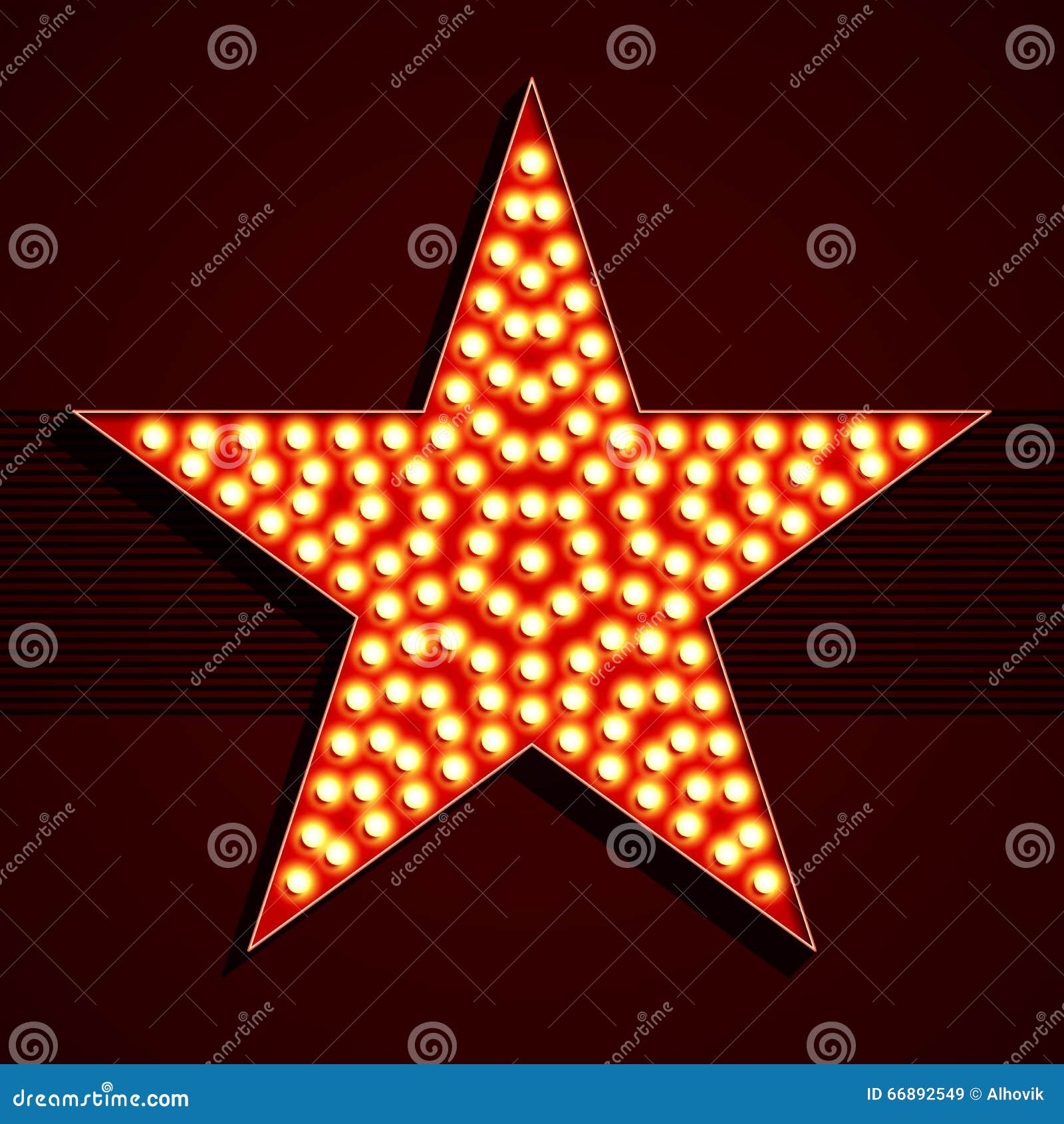 Broadway Style Light Bulb Star Shape Stock Vector - Illustration of ...