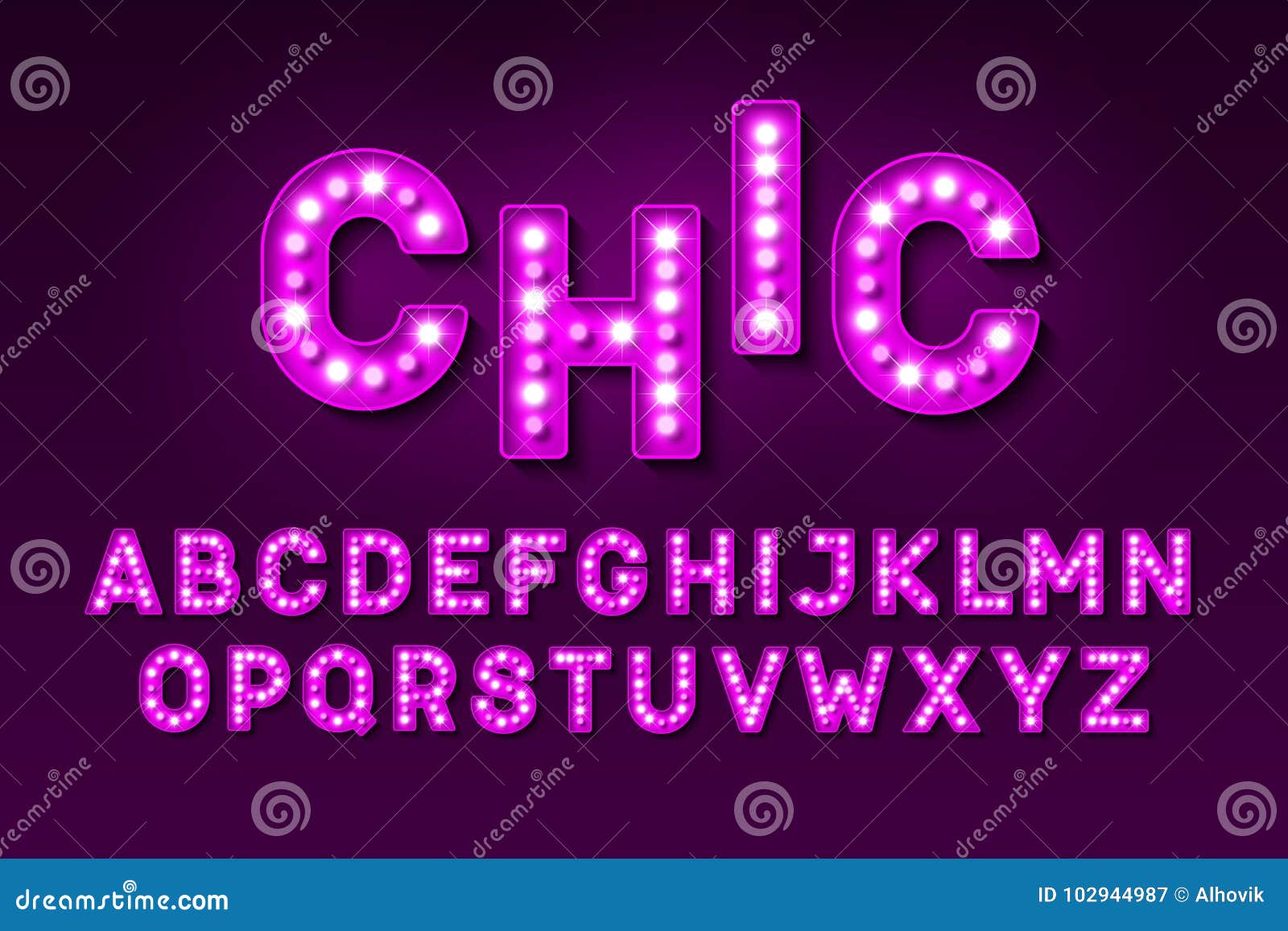 Broadway Style Retro Light Bulb Font Stock Vector - Illustration of ... Broadway Style Retro Light Bulb Font Stock Vector - Illustration of ...