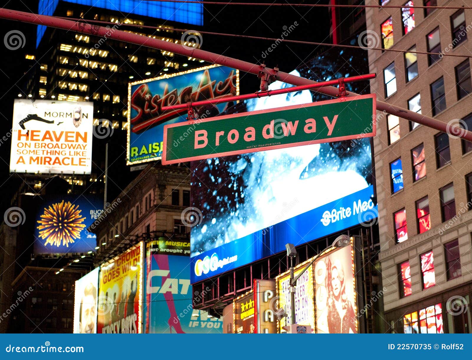 Broadway at Times Square editorial image. Image of tourism - 22570735