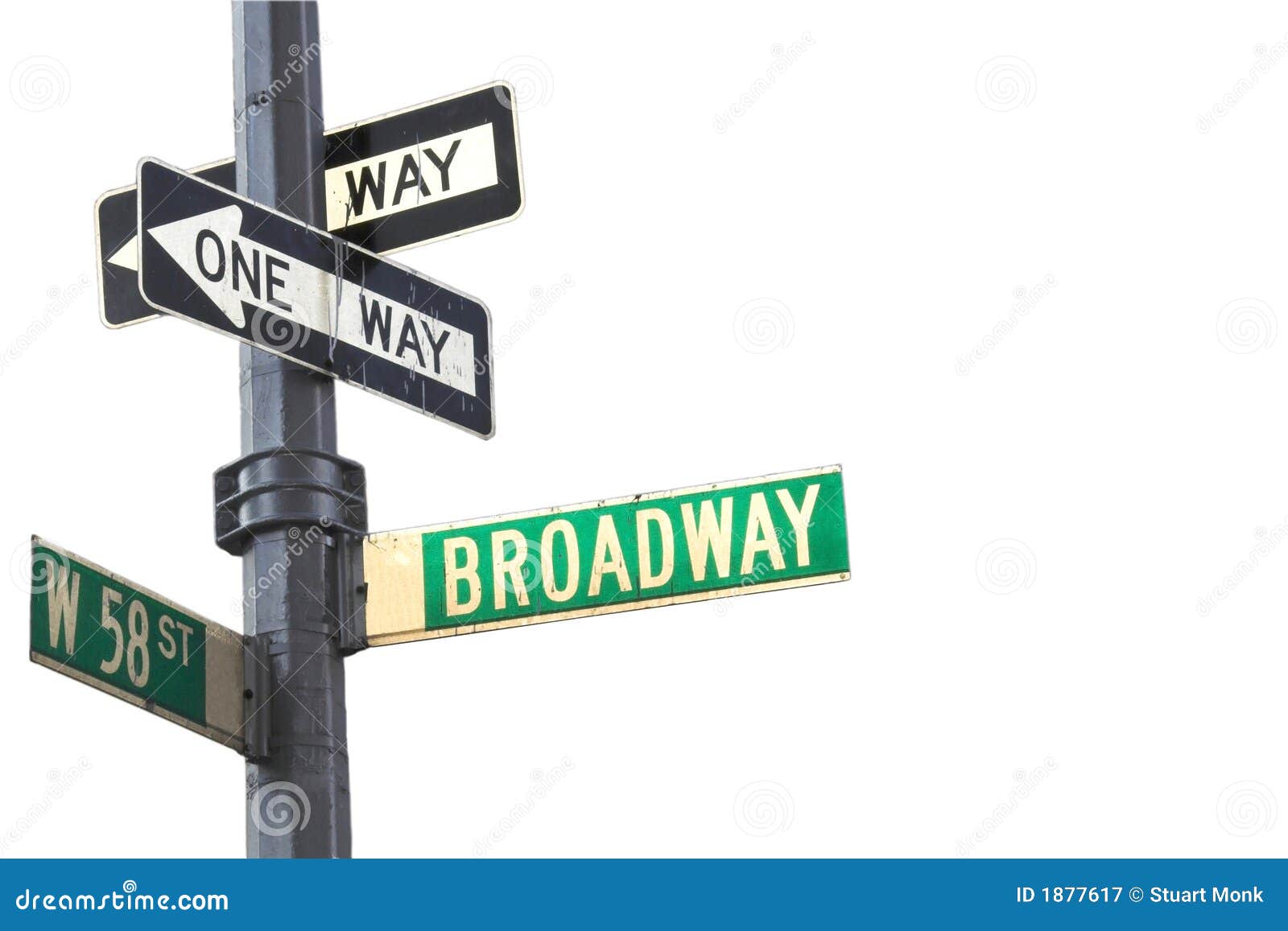 Broadway-Zeichen stockbild. Bild von richtungen, broadway - 1877617