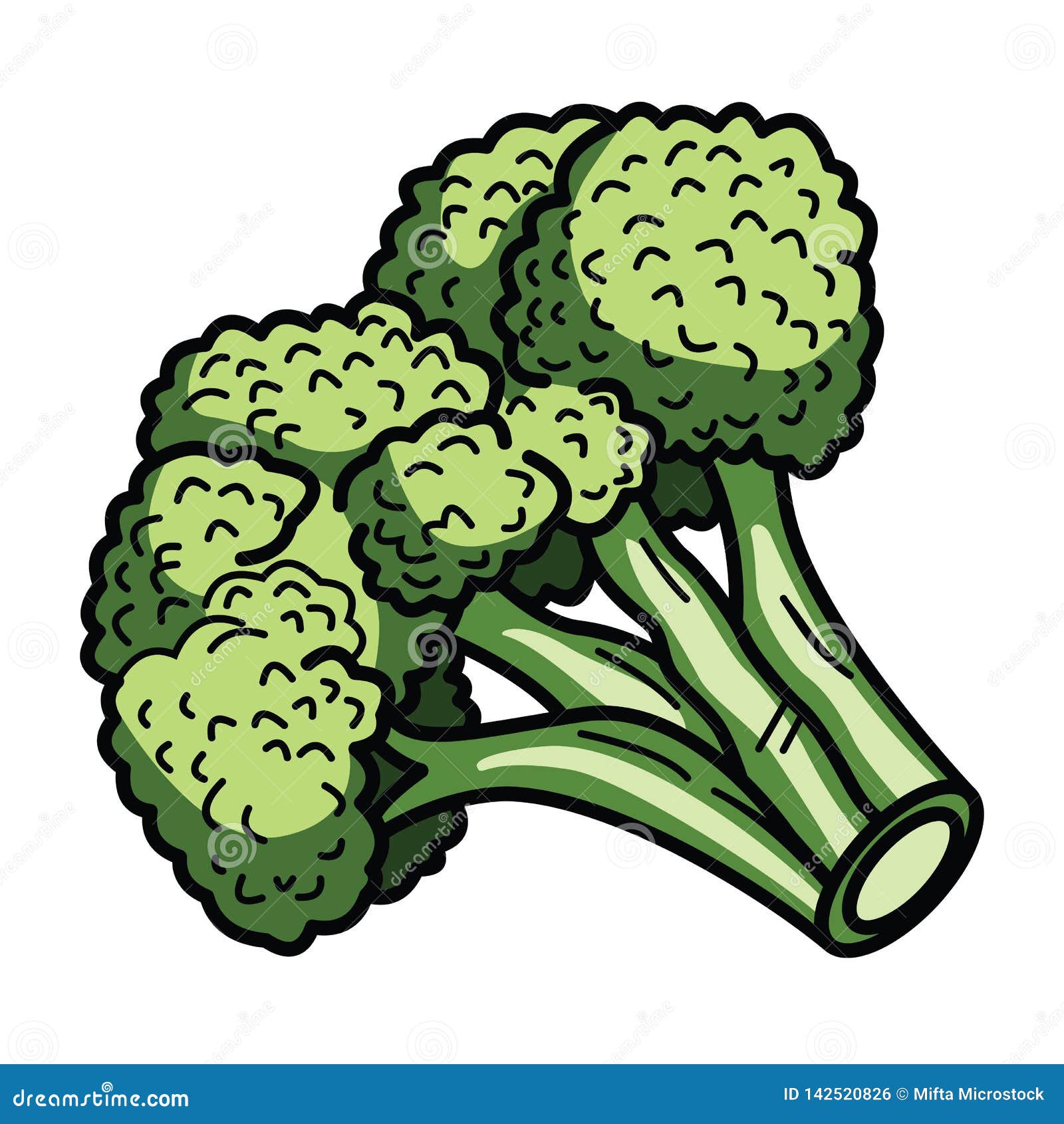 Broccoli stock vector. Illustration of character, inspirational - 142520826