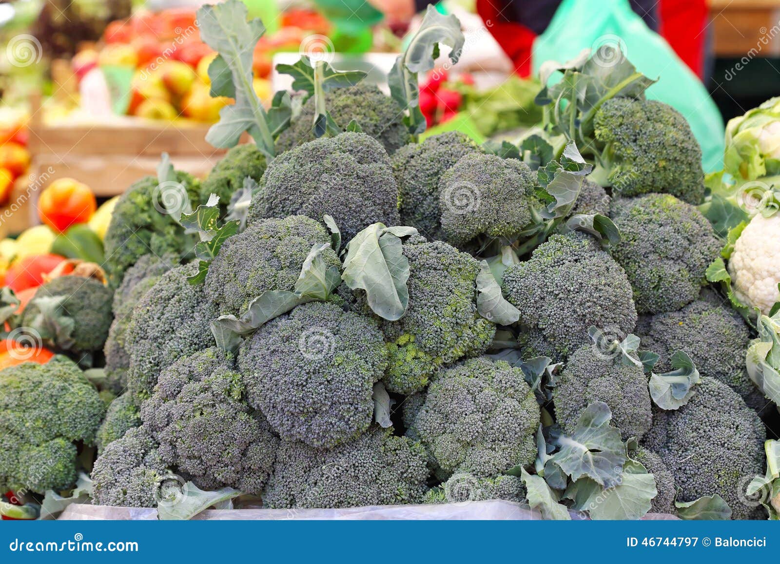 Broccoli stock image. Image of stall, bunch, green, healthy - 46744797
