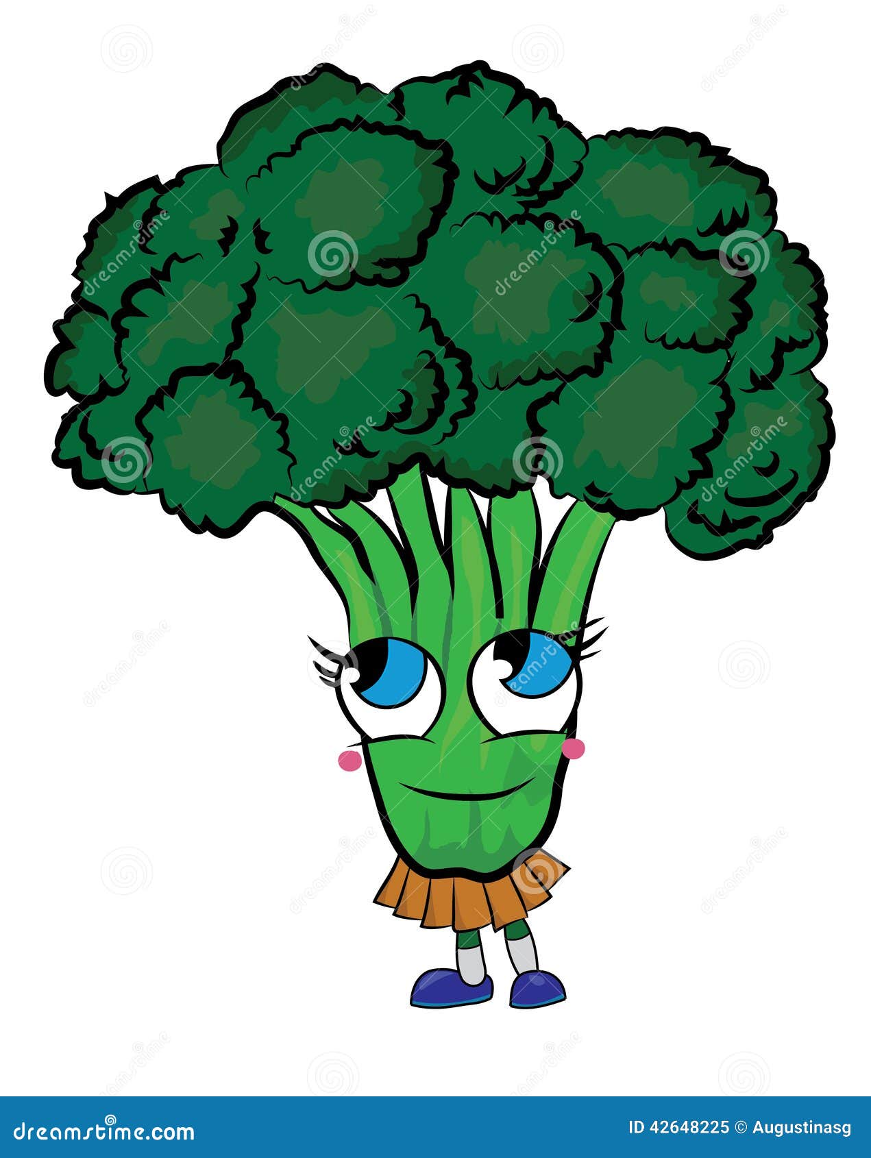 Broccoli cartoon character stock illustration. Illustration of cartoon ...