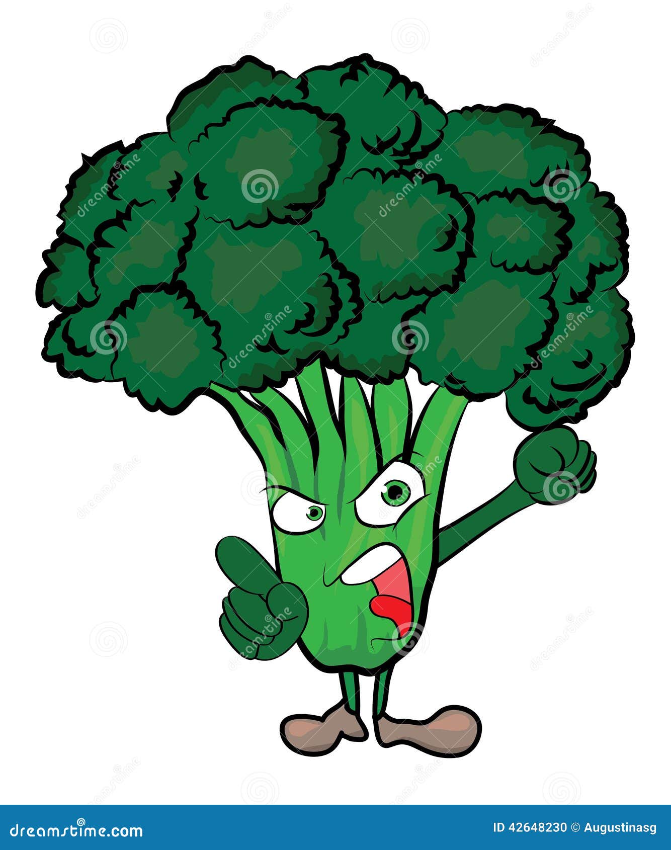 Broccoli cartoon character stock illustration. Illustration of diet ...