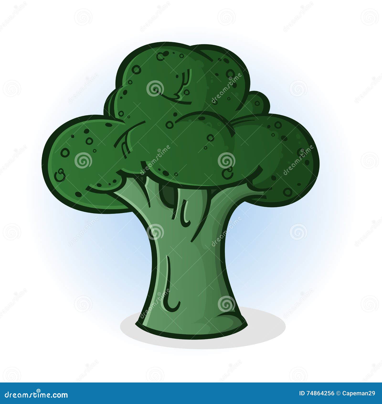 Broccoli Cartoon Illustration Stock Vector - Illustration of plant ...